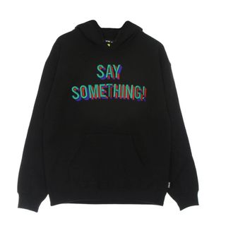 Iuter Schwarzer Say Something Hoodie Langarm - - Sweatshirts & Hoodies - Herren - Schwarzk - L