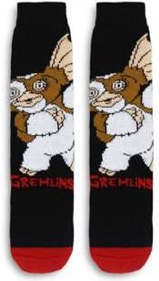 Gremlins 1 paire de chaussettes Gizmo Slipper Socks Gift Box, pour homme, taille unique, noir et rouge
