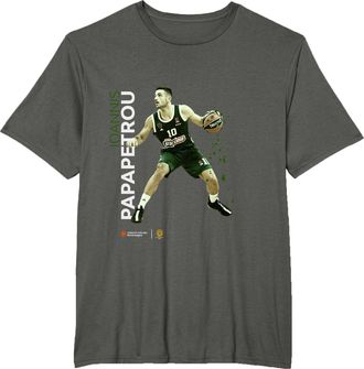 EuroLeague Panathinaikos OPAP Athens T-Shirt, Herren, Schwarz, S, Kurzarm, Klassisches Kurzarm-Shirt mit Rundhalsausschnitt, Klassisch geschnitten, doppelt gen&auml;h