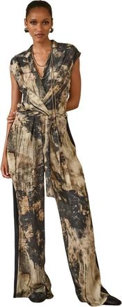 Souvenir Femme, Combinaisons et Ensembles, Multicolore, Taille: 44 FR Mono Manga Corta Estampado