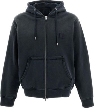 Wooyoungmi Wooyoungmi - SweaT-shirt zipp&eacute; avec logo au dos - Homme - Sweatshirts et sweats &agrave; capuche - Gris - Taille: S