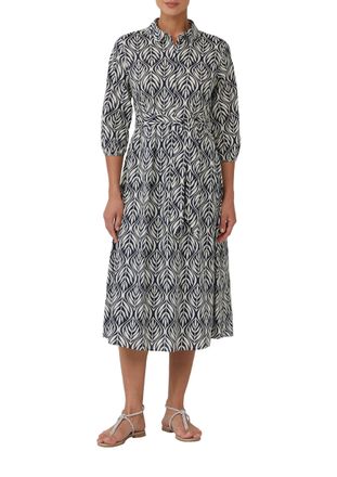 s.Oliver Hemdblusenkleid in Midil&auml;nge mit All-Over-Print