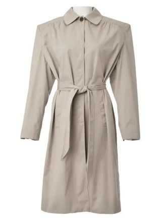 Balenciaga Beige Exaggerated Shoulder Trench Coat Size 40
