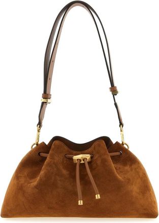 Jimmy Choo London Femme, Sacs, Brun, Taille: ONE Size Bon Bon Bucket Suede Shoulder Bag
