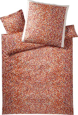 Elegante Mako-Satin Bettwäsche Harlem orange 1 Bettbezug 135 x 200 cm + 1 Kissenbezug 80 x 80 cm