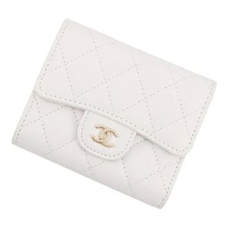 Chanel Portefeuille Tri-fold Pre-owned - Femme - Pre-owned - Blanc - Taille: ONE Size