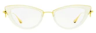 Valentino VLX-123-CH Titanium Chain Cat-Eye Eyeglasses - Gold