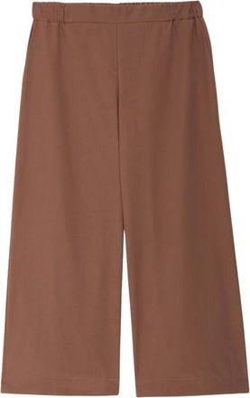 ottod'Ame Femme, Pantalons, Brun, Taille: 38 FR Pantalon en Popeline de Coton