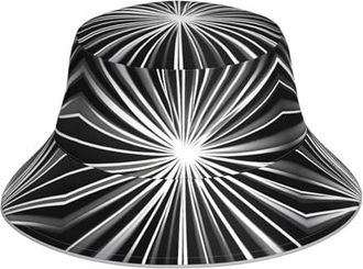 Generic Chapeau De Seau Unisexe Image dun Rayon De Lumi&egrave;re Femme Chapeau De P&ecirc;cheur &Eacute;t&eacute; Mode Bonnet Soleil, pour Plage, Le Camping, La Randonn&eacute;e, 56-58cm