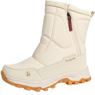 Generic Chaussures dHiver Résistantes au Vent et Imperméables, Bottes Isolantes avec Semelles Antidérapantes et Doublure en Fourrure pour Hommes et Femmes Bla