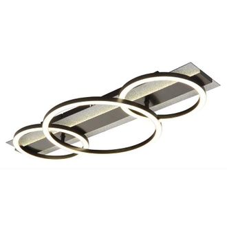 Globo Lighting Deckenleuchte Deckenlampe Wohnzimmerlampe schwarz matt LED Backlight Memoryfunktion L 62 cm