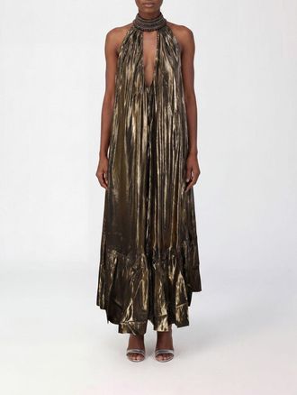 Mes Demoiselles... Robe longue de c&eacute;r&eacute;monie en lurex avec col am&eacute;ricain et perles