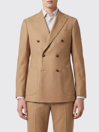 Sartorio Napoli Zweireihiger Blazer aus Kaschmir und Seide mit steigendem Revers