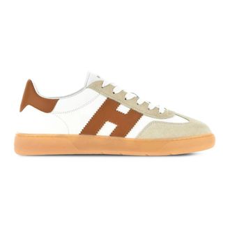 Hogan Wei&szlig;e Leder Sneaker mit Wildleder-Eins&auml;tzen - - Shoes - Herren - Mehrfarbig - 41 EU