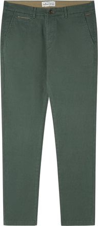 Springfield Herren Basic Microprint Chino Slim-Hose, gr&uuml;n, 40