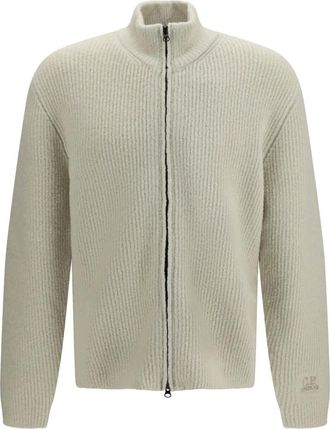 C.P. Company C.p. Company - Cardigan en maille boucl&eacute;e feutr&eacute;e - Homme - Pulls - Gris - Taille: L