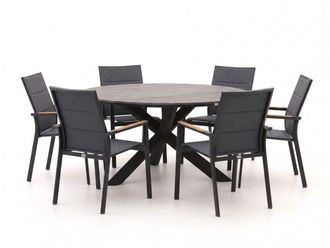Bellagio la vita attrattiva Bellagio Albinea/Fidenza &oslash;149cm dining tuinset 7-delig stapelbaar