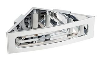 WENKO Turbo-Loc Eckablage Bralia, Eck Badablage, Befestigen ohne Bohren, Kunststoff, 35 x 8,5 x 20 cm, Chrom