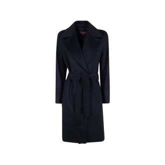 Max Mara Dravenna Mantel mit G&uuml;rtel - - Coats - Damen - Schwarzk - XS