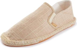 Alexis Leroy Espadrilles Plates l&eacute;g&egrave;res en Toile pour Hommes Abricot 45 EU