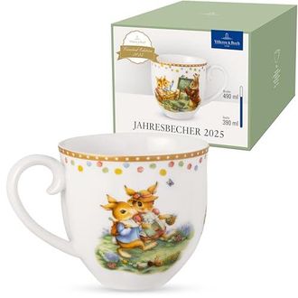 Villeroy & Boch Annual Easter Edition Jahresbecher 2025 Bunt, Becher f&uuml;r Kaffee oder Tee Ostern, Oster Tasse Keramik, Kaffeebecher, Hei&szlig;getr&auml;nkebecher, Limitiertes Sa