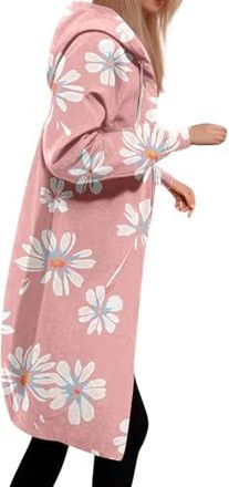 Generic 2026 Vestes pour femmes, manteaux &agrave; capuche pour femmes, automne hiver, poches chaudes, cordon de serrage, fermeture &eacute;clair, cardigan long &agrave; capuche, 