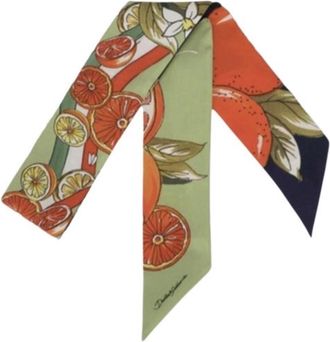 Dolce & Gabbana Floral Sicily Orange Maiolica Mini Scarf