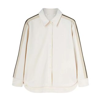 Palm Angels Sportliches Jersey-Shirt mit Streifen an den Seiten - - Jackets - Damen - Beige - M