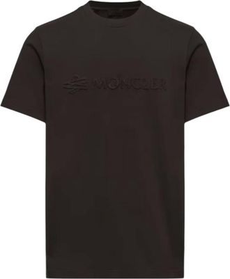 Moncler T-shirt en coton &agrave; logo - Homme - Tops - Noir - Taille: XL