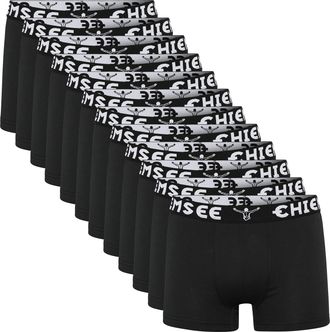 Chiemsee Retro Boxer CHIEMSEE, Herren, Gr. 4XL (68/70), schwarz-wei&szlig; (schwarz, schwarz), 95% Baumwolle, 5% Elasthan, unifarben, k&ouml;rpernah, Unterhosen, im vorte