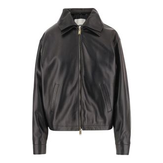 Darkpark Mabel Bomberjacke mit doppeltem Lederkragen - - Jackets - Damen - Schwarzk - S