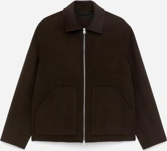 Arket Doubleface-Jacke Aus Wollmischung -Braun