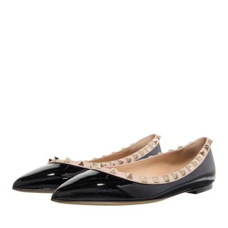 Valentino Garavani Loafer - Ballerina Rockstud - Gr. 38 (EU) - in Schwarz - f&uuml;r Damen