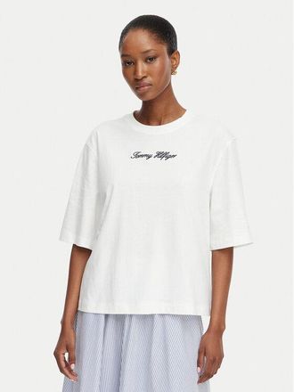 Tommy Hilfiger T-Shirt Classic WW0WW50948 Wei&szlig; Relaxed Fit
