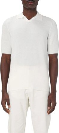 Brunello Cucinelli Homme, Tops, Beige, Taille: 4XL Polo Maille C&ocirc;tel&eacute;e