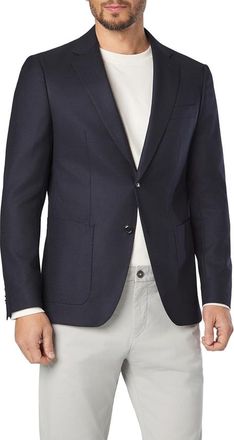 HUGO BOSS Herren Sakko blau Slim Fit