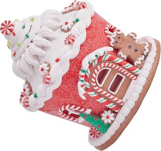 SOLUSTRE Kunstharz-weihnachtsdekoration Mit Batteriebetriebener Led-Beleuchtung Rustikale Weihnachtsdeko Für Tischdekorationen Weihnachtsbaumdeko Und Christbau