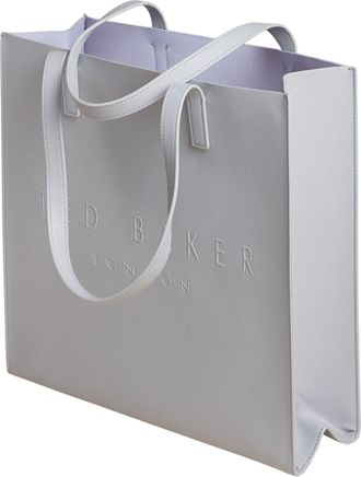 Ted Baker Schultertasche Soocon Crosshatch Icon Bag Lt - Grey hellgrau
