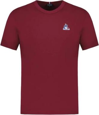 Le Coq Sportif Roter Fluss Kurzarm T-Shirt - - Tops - Herren - Rot - S