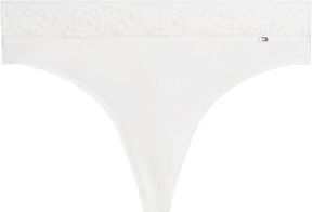 Tommy Hilfiger Tanga uni &agrave; bande dentelle
