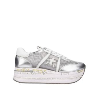 Premiata Femme, Chaussures, Gris, Taille: 40 EU Baskets Gris avec Embl&egrave;me Logo Lat&eacute;ral