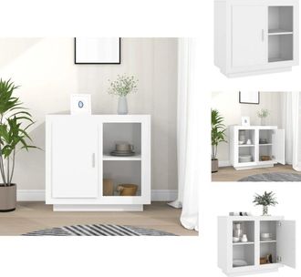 vidaXL Sideboard Weiß 80x40x75 cm - Schreibtisch - Wohnzimmer - Regal - Sideboard Weiß - Möbel Online Kaufen