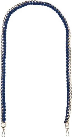 styleBREAKER Sangle d&eacute;paule pour sac avec cha&icirc;ne tress&eacute;e, courroie de sac interchangeable, dragonne pour t&eacute;l&eacute;phone, mousqueton 02013038, couleur:Bleu fonc&eacute;