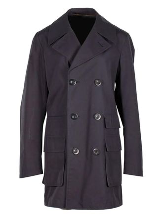 Valentino Garavani manteau en laine &agrave; boutonni&egrave;re crois&eacute;e - Bleu