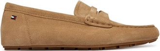 Tommy Hilfiger Mokassins Flag Soft Suede Driver Loafer FW0FW08558 Braun