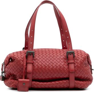 Bottega Veneta Hobo Bags - Nappa Intrecciato Montaigne Shoulder Bag - Gr. unisize - in Rot - f&uuml;r Damen