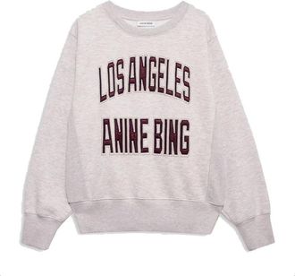 Anine Bing Femme, Sweatshirts et sweats &agrave; capuche, Rose, Taille: 38 FR Harry Shrunken SweaT-shirt