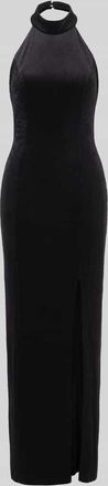 Jake*s Maxi Abendkleid aus Polyester-Mix mit Neckholder und Beinschlitz
