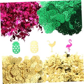 Soimiss 1tasche Hawaiian Party Konfetti Bunte Tisch-deko Mit Grünem Gelbem Ananas Weinglas Flamingo Für Sommer Geburtstag Hochzeit Shower Party Scatter