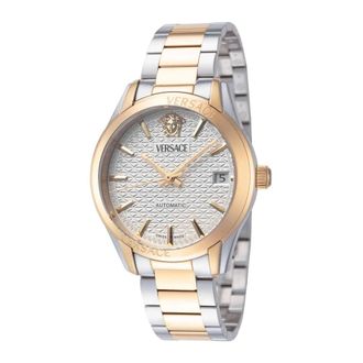 Versace Femme, Accessoires, Jaune, Taille: ONE Size Montre Automatique en Acier Inoxydable avec Date